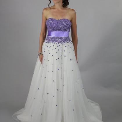 Off Shoulder Strapless Charm Beading Formal Women Evening Prom Dresses ...